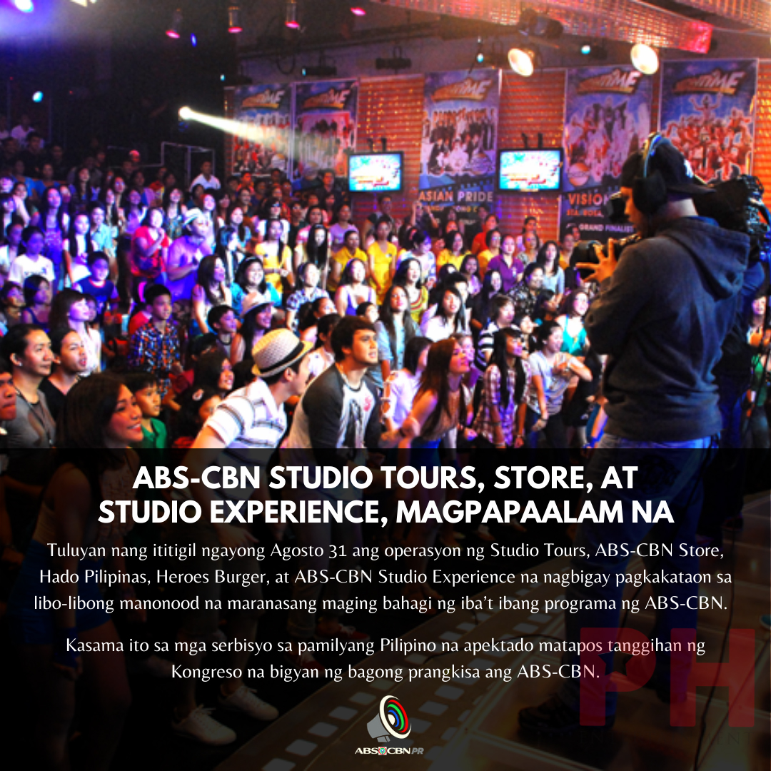 ABS-CBN Studio Tours, Store, at Studio Experience, magpapaalam Na - PH ...