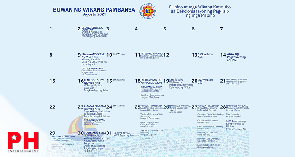 Lumahok at magtamo ng kaalaman sa Serye ng Webinar kaugnay ng pagdiriwang ng Buwan ng Wika 2021 ...